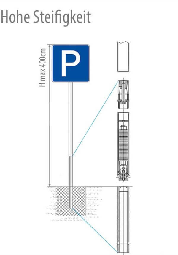 Augustaflex. Flexible Poller, Pfosten und Schilderpfosten