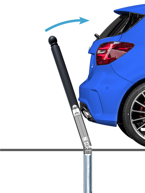 Augustaflex. Flexible steel bollards and posts