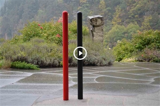 Augustaflex. Flexible steel bollards and posts